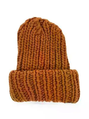 Dsquared2 Chunky-knit Turn-up Beanie Hat - Brown