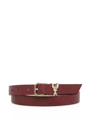 Patrizia Pepe Fly Plaque Grained Leather Belt - Red