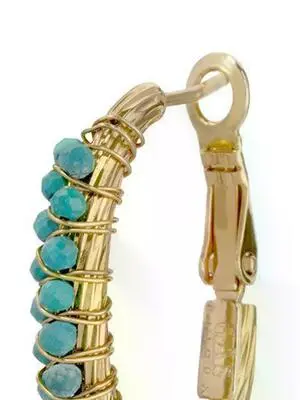 Gas Bijoux Embellished Hoop Earrings