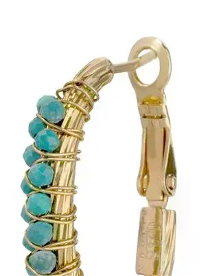 Gas Bijoux Embellished Hoop Earrings