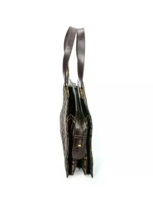 Fendi Ff Logo Plaque Zucca Pattern Tote Bag