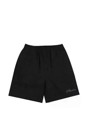 PLEASURES Fortunate Logo-detail Shorts - Black