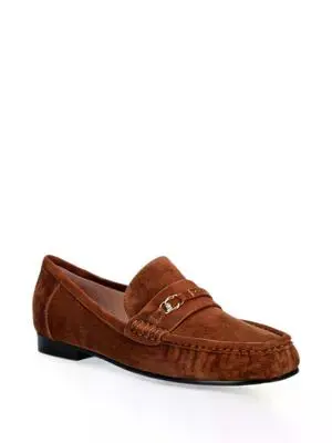 COCCINELLE Logo Plaque Suede Loafers