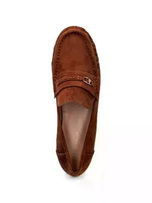 COCCINELLE Logo Plaque Suede Loafers