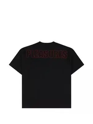 PLEASURES Logo-print T-shirt - Black