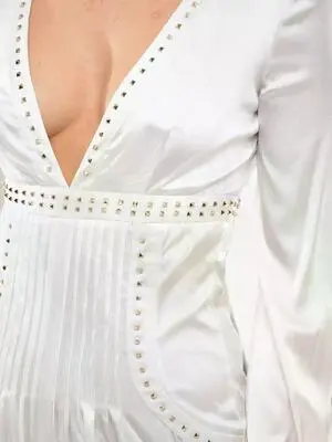 Philipp Plein Stud-embellished Satin Jumpsuit