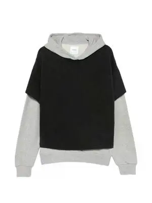 FOUND Layered Design Hoodie - Black