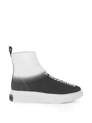 Moschino Love Logo-embroidered Sneakers - Black