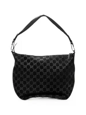 Gucci Gg Canvas Shoulder Bag - Black