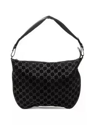 Gucci Gg Canvas Shoulder Bag - Black