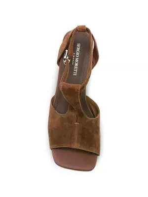 SERGIO MORETTI FIRENZE Suede T-bar Sandals