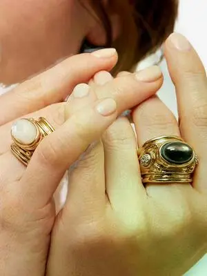 Gas Bijoux Simone Pearl Rhinestone Ring