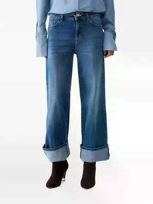 Liu Jo High-waisted Flare Jeans With Stonewash Finish