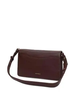 COCCINELLE Grained Leather Shoulder Bag - Red