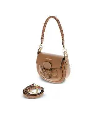 Moschino Appliqué Shoulder Bag - Brown