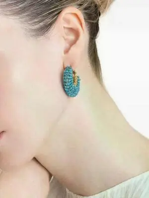 Gas Bijoux Izzia Beaded Hoop Earrings