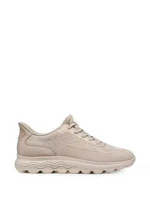 Geox Spherica Knit Lace-up Sneakers - Neutrals
