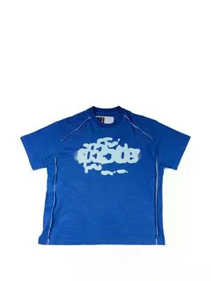 SP5DER Contrast-stitch Slub T-shirt