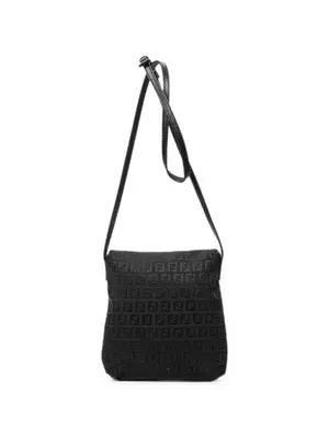 Fendi Monogram-pattern Shoulder Bag - Black
