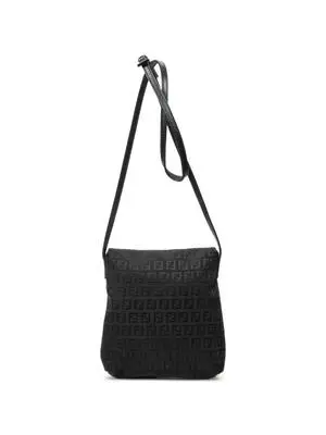 Fendi Monogram Pattern Shoulder Bag - Black