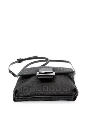 Fendi Monogram Pattern Shoulder Bag - Black