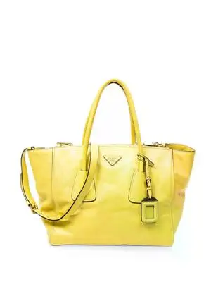 Prada Twin Pocket Tote Bag - Yellow