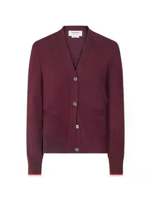 Thom Browne Rwb Stripe Cardigan - Red