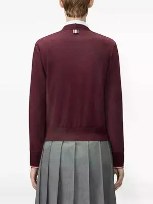 Thom Browne Rwb Stripe Cardigan - Red