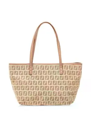 Fendi Small Zucca Roll Tote Bag - Neutrals
