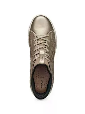 Geox Quilted Metallic Lace-up Sneakers
