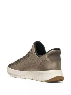 Geox Quilted Metallic Lace-up Sneakers