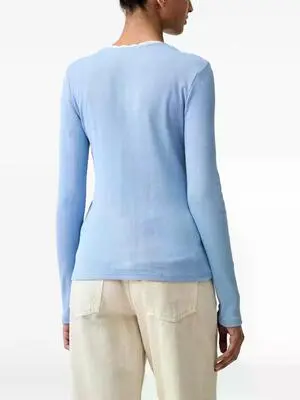 Stine Goya Ribbed-knit Long-sleeve Top