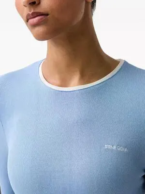 Stine Goya Ribbed-knit Long-sleeve Top
