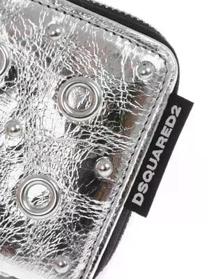 Dsquared2 Craquelé-effect Eyelet-embellished Wallet