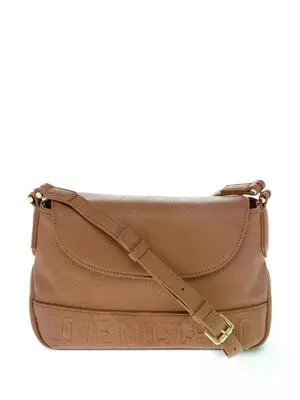 Moschino Debossed Crossbody Bag - Brown