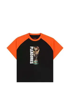 PLEASURES Trophy Logo-print T-shirt - Black