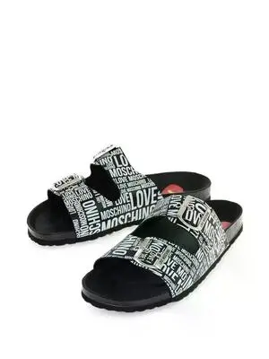 Moschino Logo-print Buckled Sandals