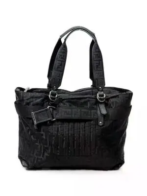 Fendi Zucca Belt Tote Bag - Black