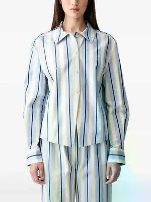 Stine Goya Striped Embroidered Shirt - Blue