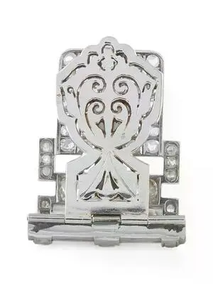 LB EXCLUSIVE Art Deco Diamond Clip Brooch In Platinum And 18k White Gold