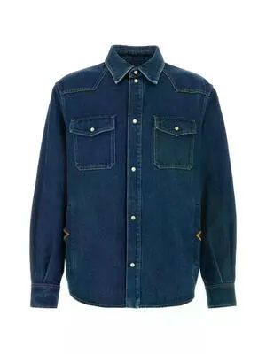 Valentino Garavani Vgold Denim Shirt - Blue