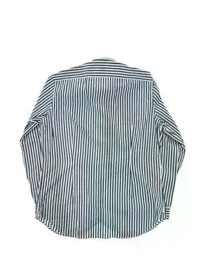 Corneliani Awning-striped French-collar Shirt