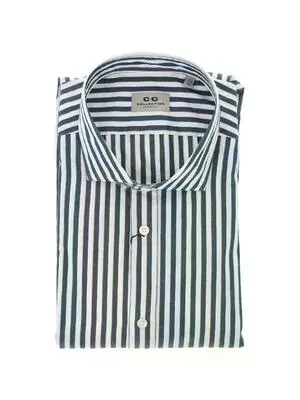 Corneliani Awning-striped French-collar Shirt