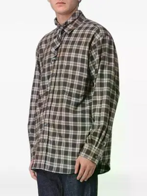 Dsquared2 X Magliano Butch Check-print Tie-neck Shirt