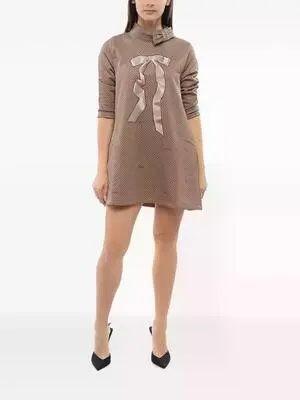 Viktor & Rolf Petite-bow A-line Mini Dress - Brown