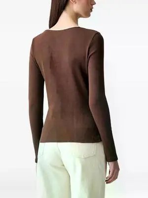 Stine Goya Ribbed Knit Long-sleeve Top