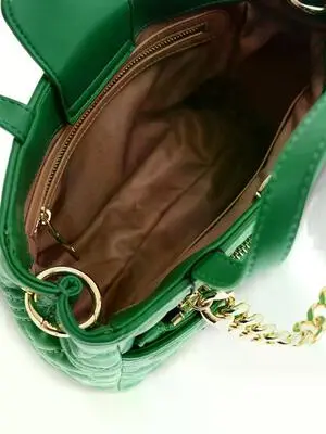 Moschino Quilted Logo Plaque Tote Bag