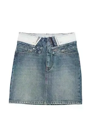 MAISON MARGIELA Distressed-effect Denim Skirt - Blue