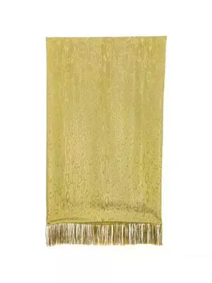 Dior 2000s Fringed Scarf - Green