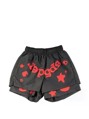 SP5DER Beluga Double-layer Shorts - Black